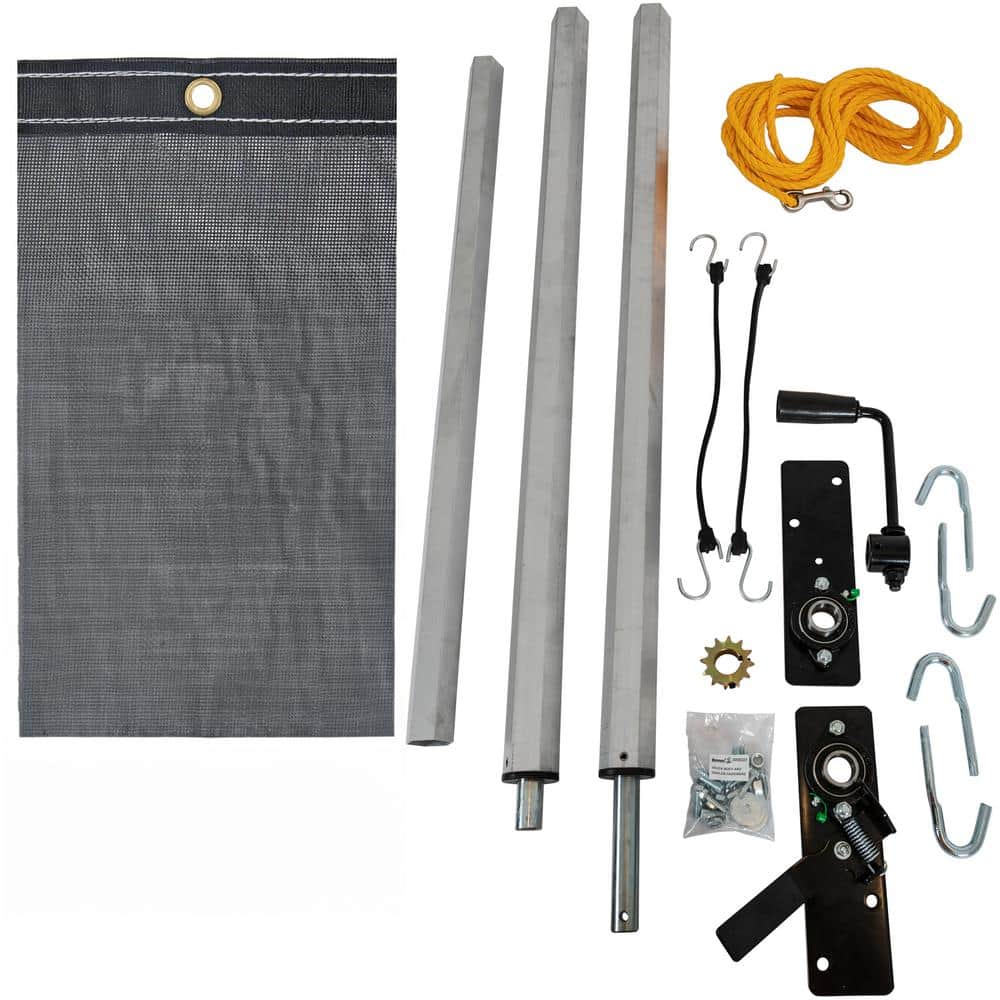 Buyers Products Aluminum Tarp System with Mesh Tarp 7-1/2 x 12 Foot ...