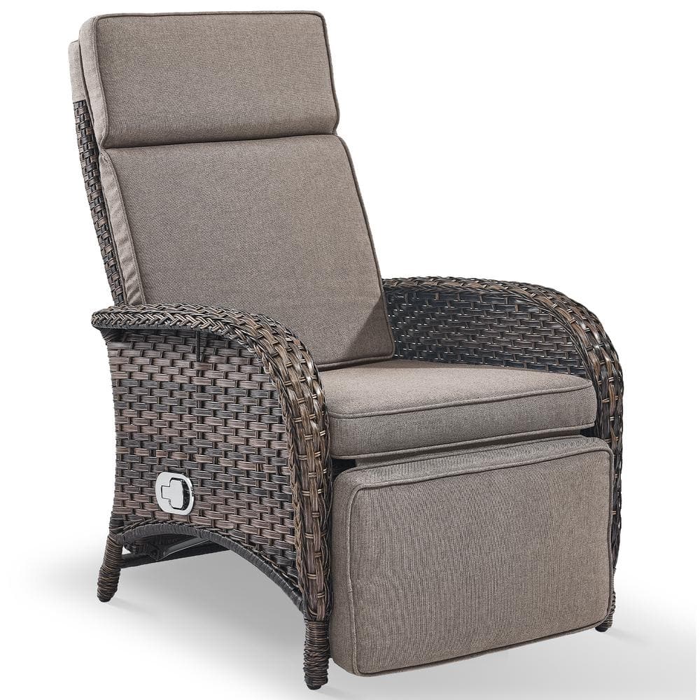 Pocassy Flat Armrest Series Brown Wicker Outdoor Versatile Outdoor ...