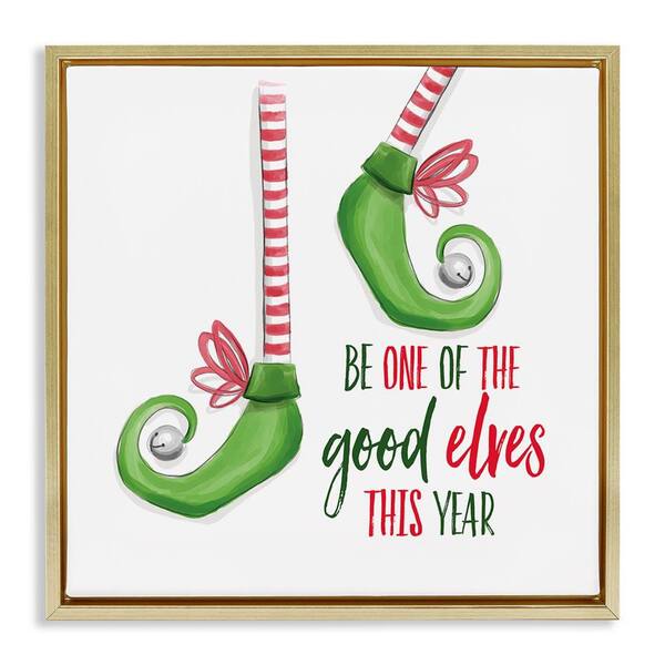 Stupell Industries Festive Be A Good Elf by Dogwood Portfolio Gold ...