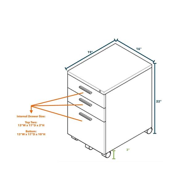 Black File Cabinet With Scroll Function S92880 The