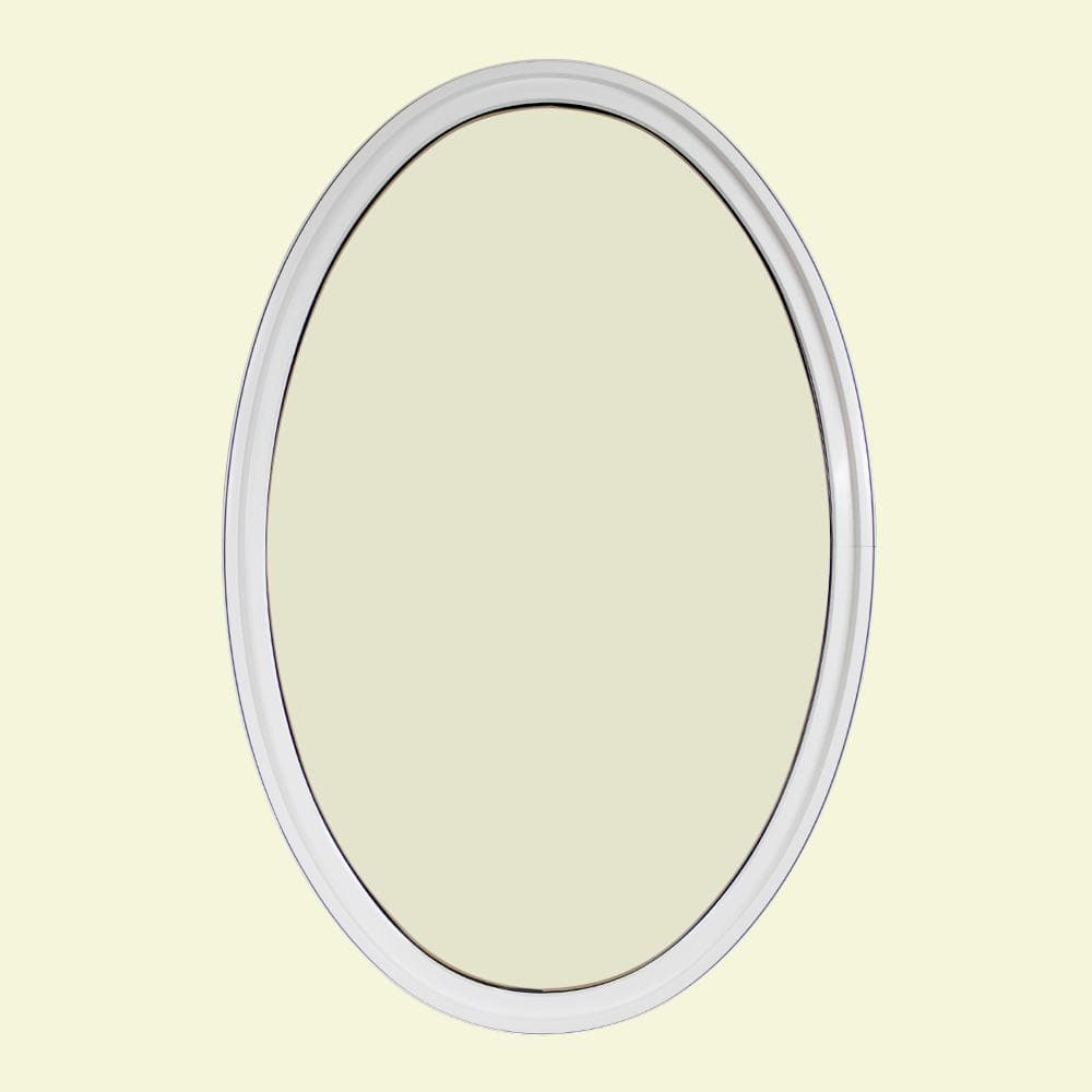 FrontLine 34 in. x 54 in. Oval White 4-9/16 in. Jamb 3-1/2 in. Interior ...