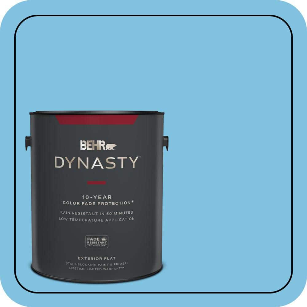 BEHR DYNASTY 1 gal. #540B-4 Horizon Haze Flat Exterior Stain-Blocking ...