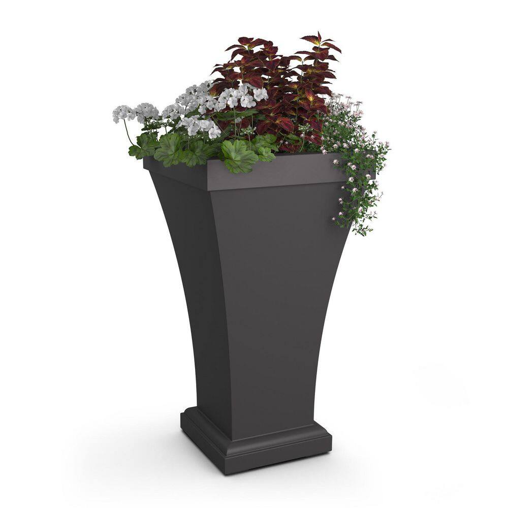 Mayne Bordeaux 40 in. Tall Graphite Grey Polyethylene Planter 8802-GRG ...