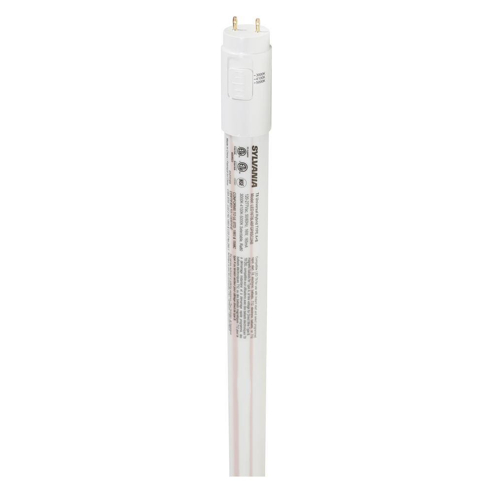 Buy 32-Watt Equivalent 4 ft. Linear T8 Selectable CCT LED Tube Light ...