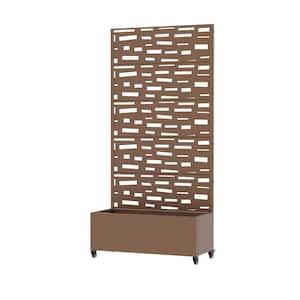 Dovelina 72 in. H x 47 in. W x 16 in. L Metal Brown Rectangle Pots and ...