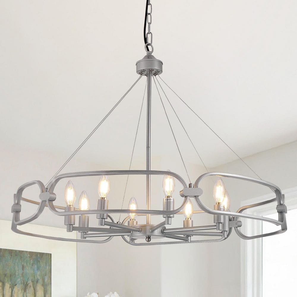 Magic Home 60 -Watt 8 Pendant Light Living Room Dimmable Candle Style ...