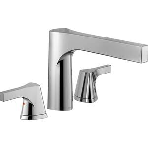 Delta Zura Single-Handle Wall Mount Bathroom Faucet Trim Kit in Chrome ...