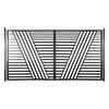 ALEKO 12 ft. x 6 ft. Sofia Black Metal Steel Dual Swinging Driveway ...