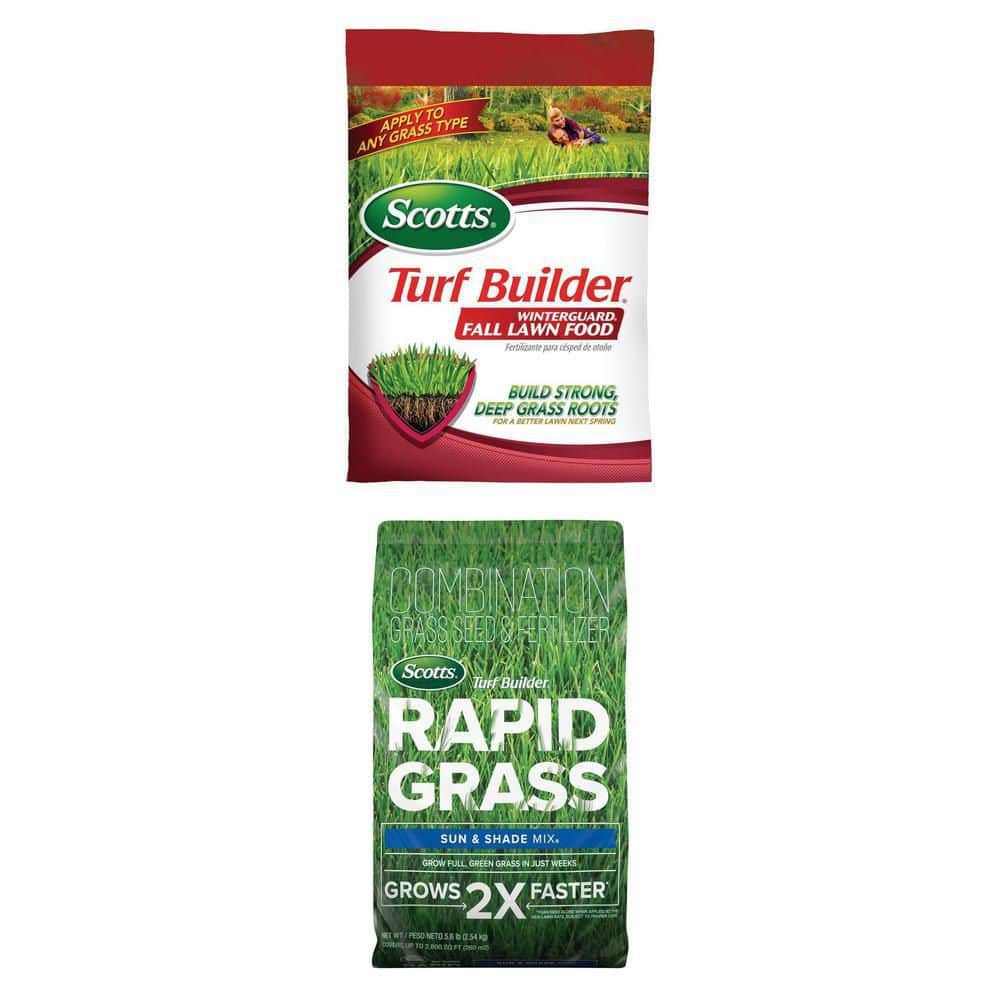 Scotts Turf Builder Rapid Grass Sun & Shade Mix 5.6 lbs and 4,000 sq ...