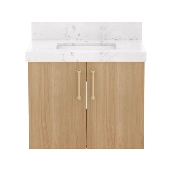 LANDOLT Elowen 24 in. W x 19.3 in. D x 24.4 in. H Single Sink Floating ...