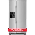 Amana 24.6 cu. ft. Side by Side Refrigerator with Dual Pad External Ice ...