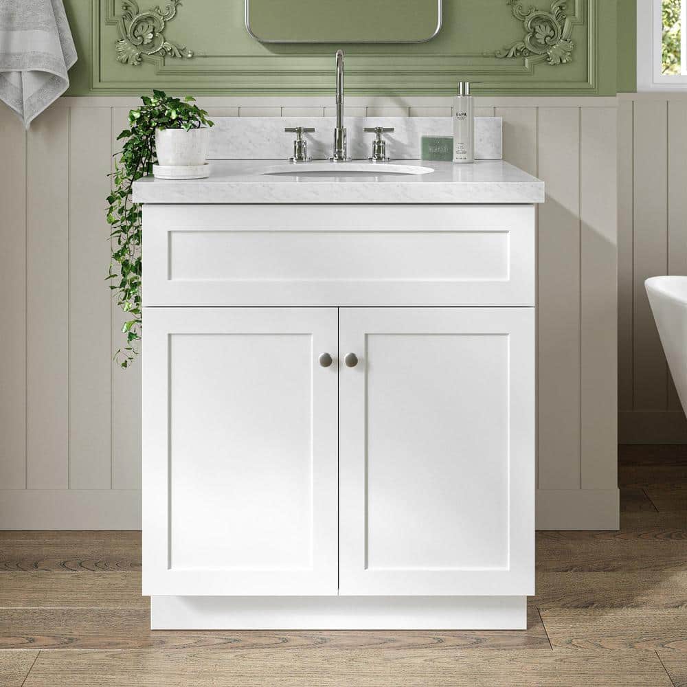 Reviews for ARIEL Hamlet 30 in. Single Sink Freestanding Bathroom ...
