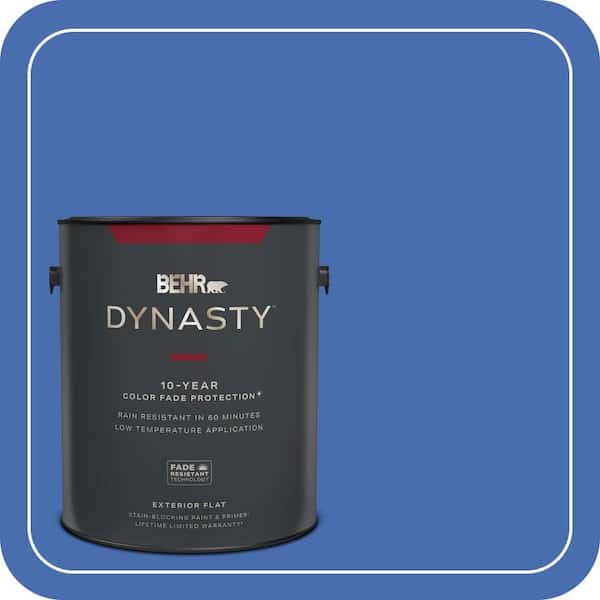 BEHR DYNASTY 1 gal. #PPU15-05 New Age Blue Flat Exterior Stain-Blocking ...