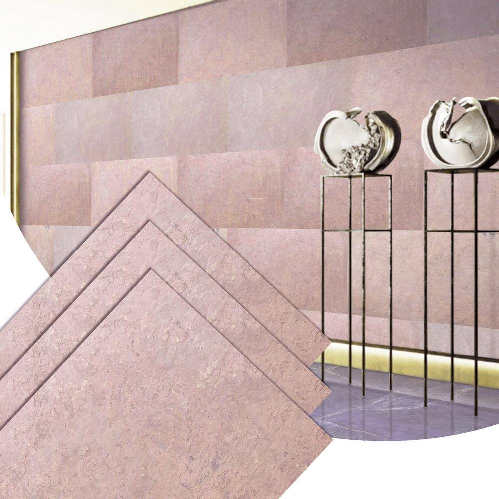 Dundee Deco Falkirk Johnstone 2/253 ft. x 2 ft. Pink Stone Veneer ...