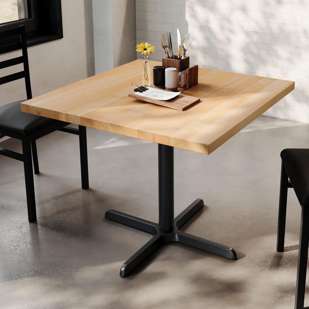 Carnegy Avenue Bennett Contemporary Natural Top/Black Base Wood 36 in ...
