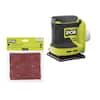 RYOBI ONE+ 18V Cordless 1/4 Sheet Sander with 9-Piece 1/4 Sheet Sand ...