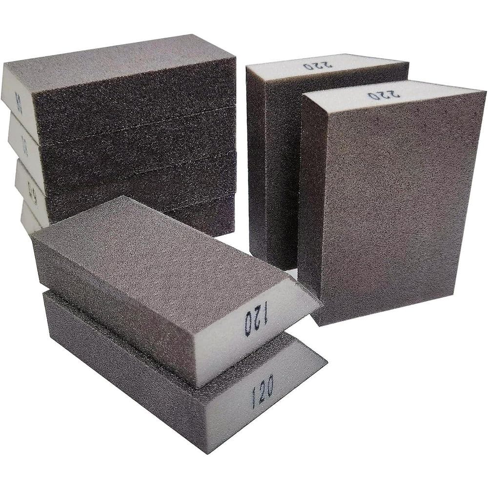 8-Pack Assorted Grit Sanding Sponge Kit-60/80/120/220 Coarse to Fine ...