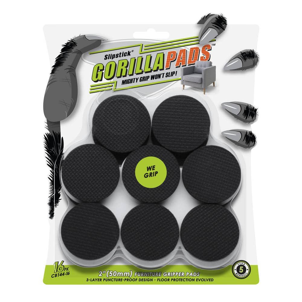 SlipStick GorillaPads 2 in. Round Gripper Pads (16-pack) CB144-16 - The ...