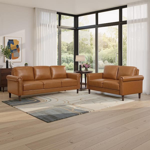 Reviews for Lazzara Walterboro 79 in. W Rolled Arm Faux Leather ...