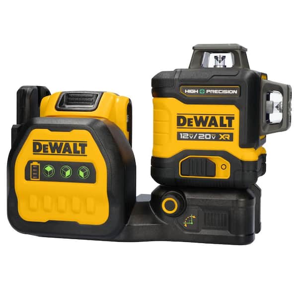 DEWALT 230 ft. Green Self-Leveling 3-Plane Laser Level Kit with 20-Volt ...