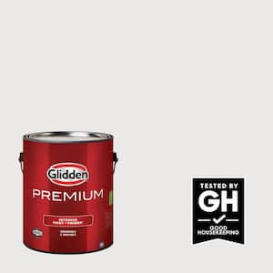 Glidden Premium 1 gal. PPG1014-1 Glacial Ice Satin Interior Paint ...