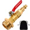 Dyiom Brass Quick Hose Connector Adapter with 1/4 Inch Male Quick ...