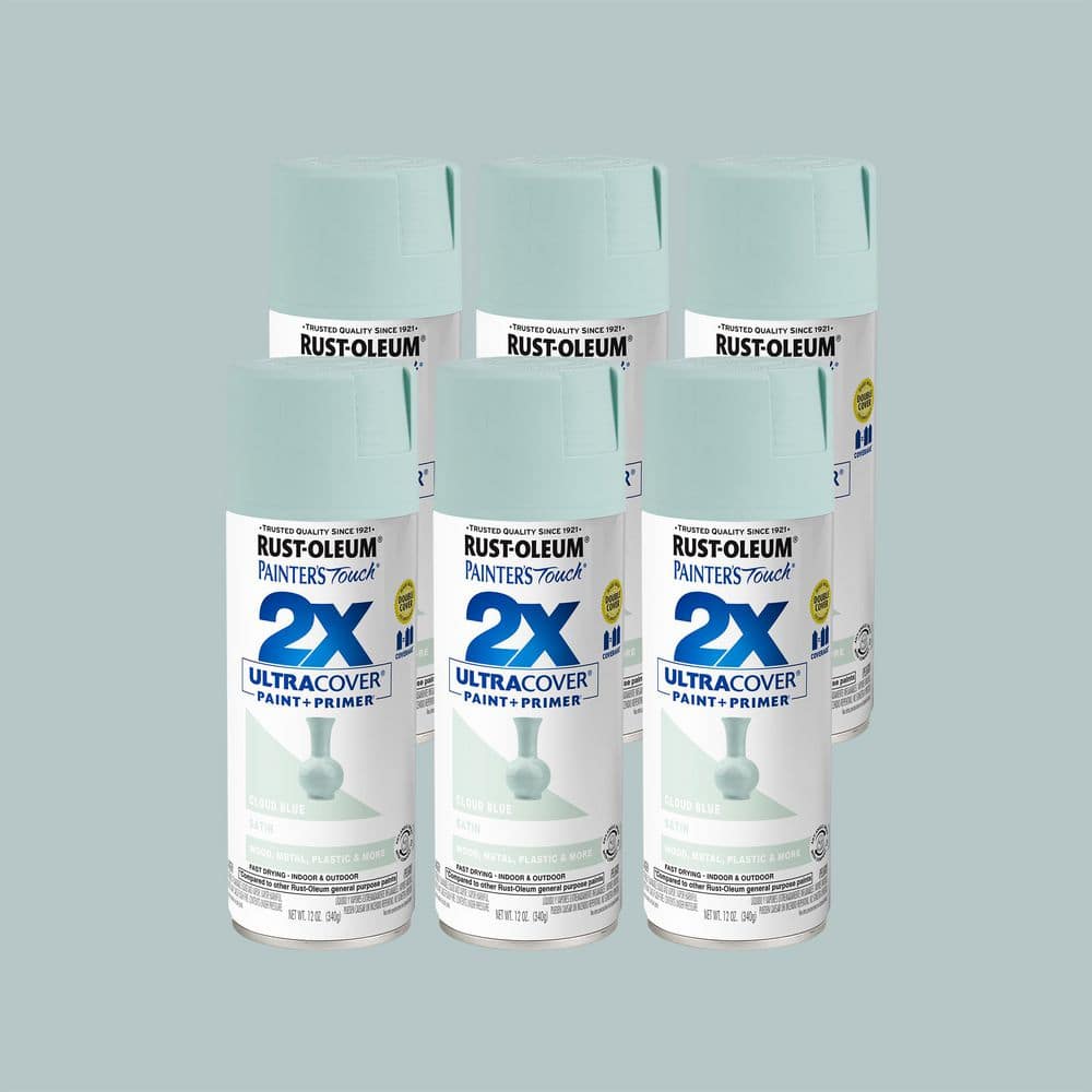 Rust-Oleum Painter's Touch 2X 12 oz. Satin Cloud Blue General Purpose ...