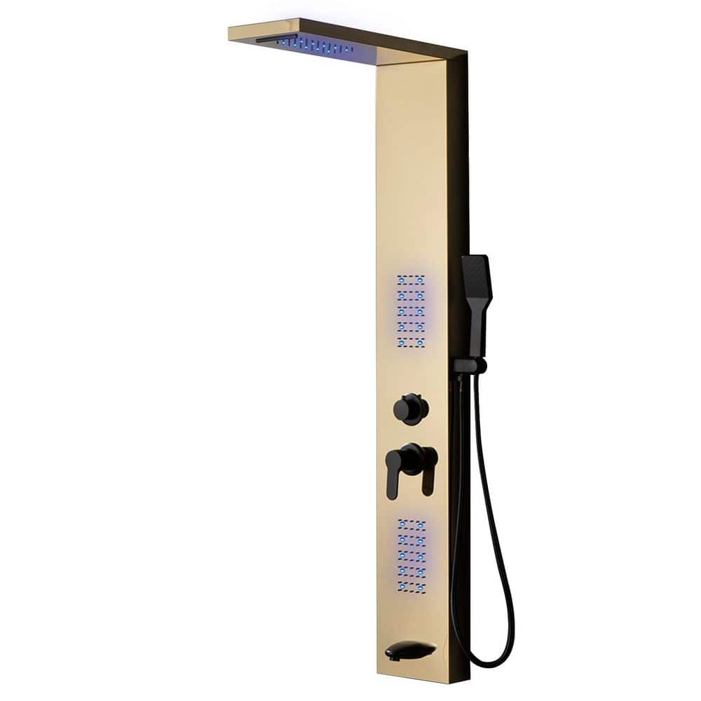 BWE 2-Jet Rainfall Shower Panel System with Rainfall Waterfall Shower ...