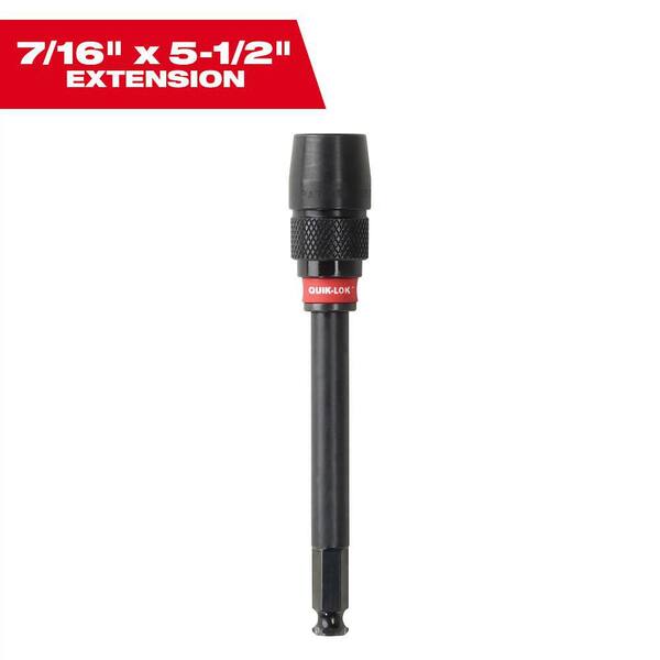 Milwaukee 5-1/2 in. x 7/16 in. QUIK-LOK Universal Extension Bit 48-28 ...