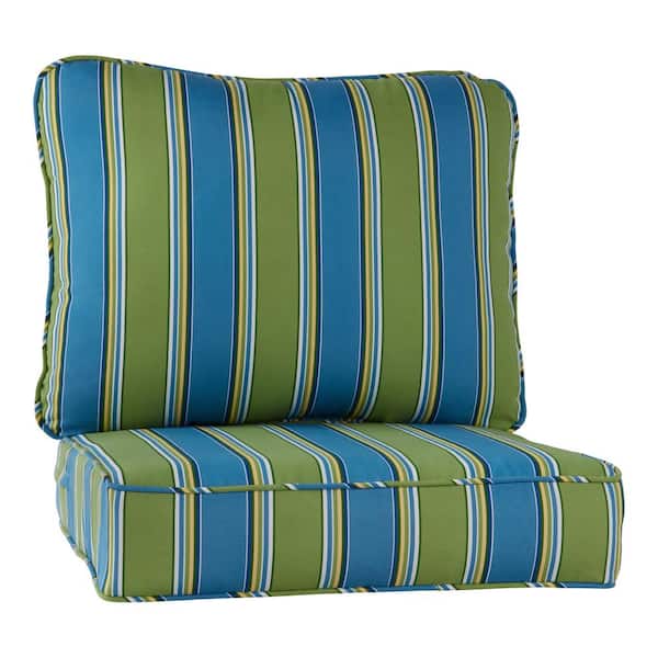 Greendale Home Fashions 24 in. x 24 in. 2-Piece Outdoor Deep Seat ...