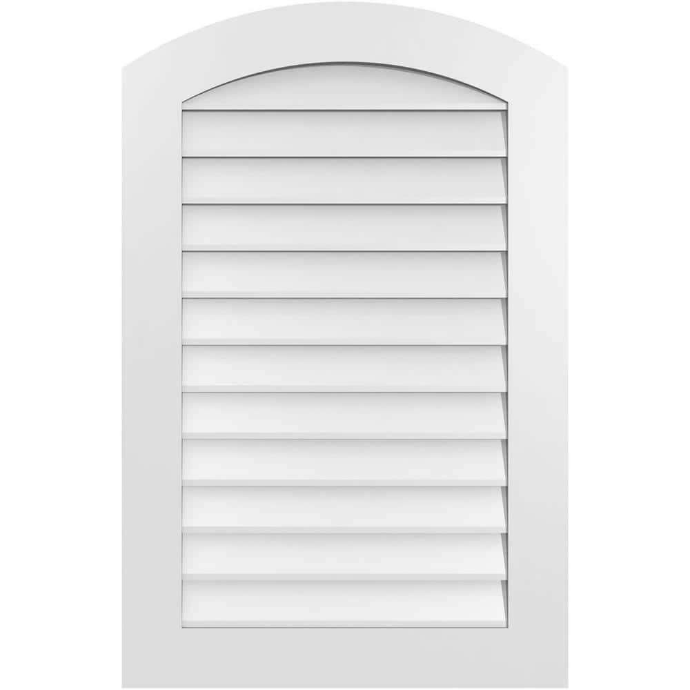 Ekena Millwork 26 in. x 40 in. Arch Top Surface Mount PVC Gable Vent ...