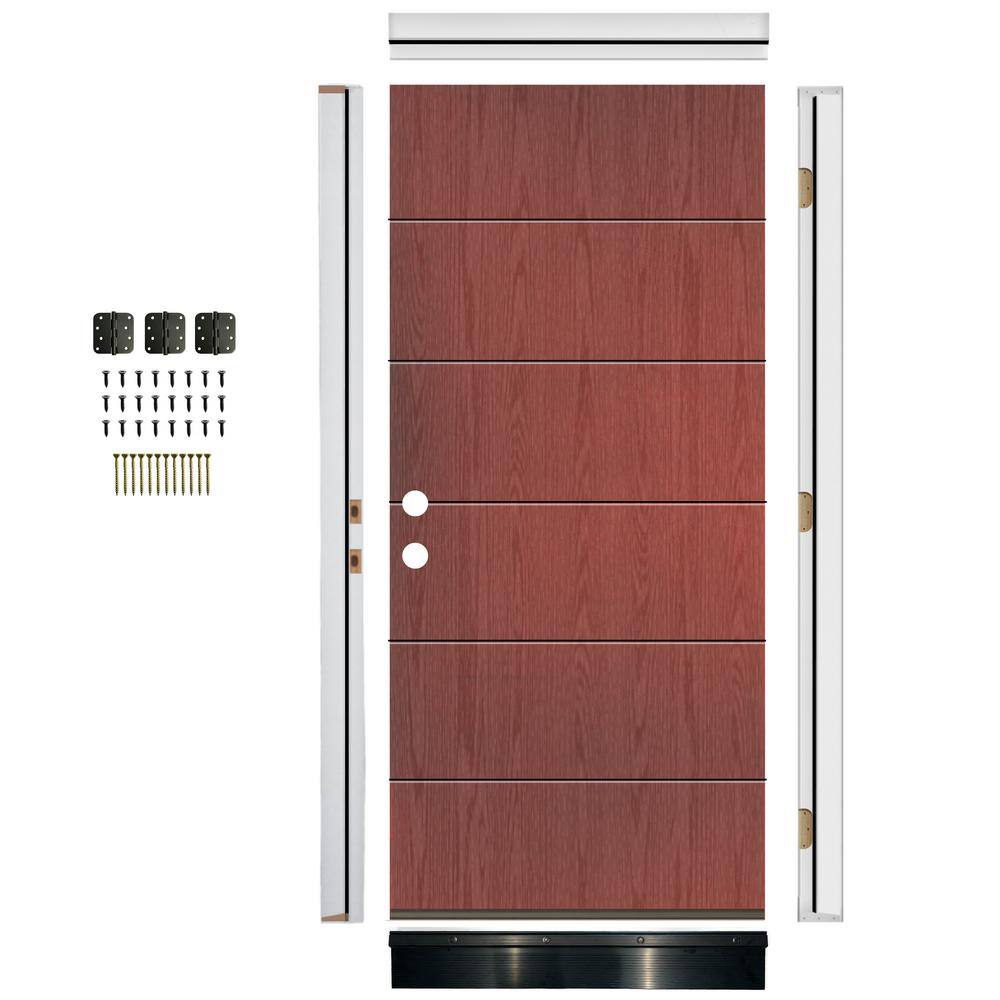 Krosswood Doors Ready-to-Assemble 36 in. x 80 in. Right-Hand/Inswing 6 ...
