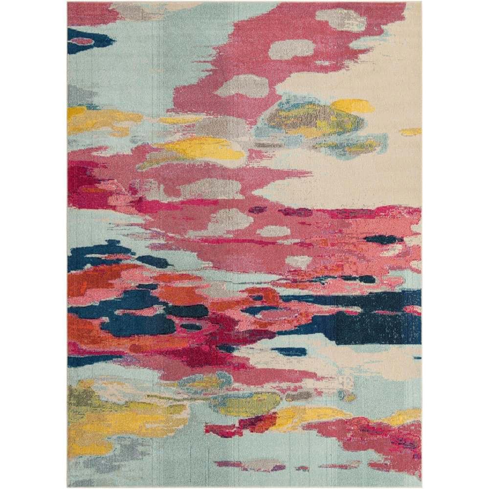 Unique Loom Estrella Laurnell Pink 9' 0 x 12' 0 Area Rug 3125414 - The ...
