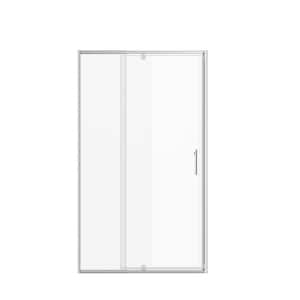 Findepot 38 in. to 42 in. W x 71 in. H Pivot Semi-Frameless Shower Door ...