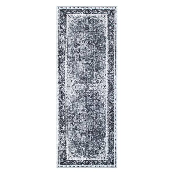 World Rug Gallery Traditional Distressed Medallion Machine Washable 2'6 ...