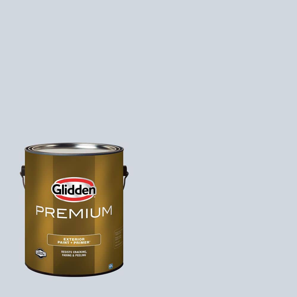 Glidden Premium 1 gal. PPG1165-2 Twinkle Blue Semi-Gloss Exterior Latex ...