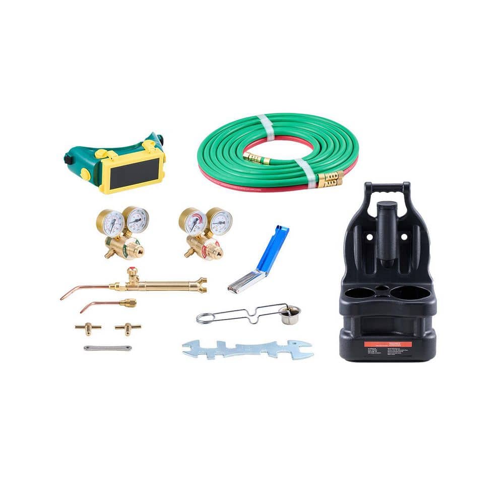SKYSHALO Oxygen Acetylene Torch Kit, 14-Pieces Portable Oxy Acetylene ...