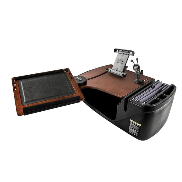 AutoExec Reach Desk Front Seat Mahogany withPhone Mount/Tablet Mount ...