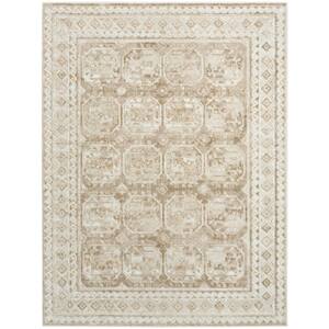 Nourison Dekor Ivory Taupe 2 ft. x 4 ft. Geometric Traditional Area Rug ...