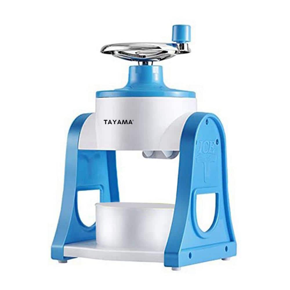 Tayama Shave Ice Snow Cone Maker Ice Shaver with Manual Hand Crank, Non ...