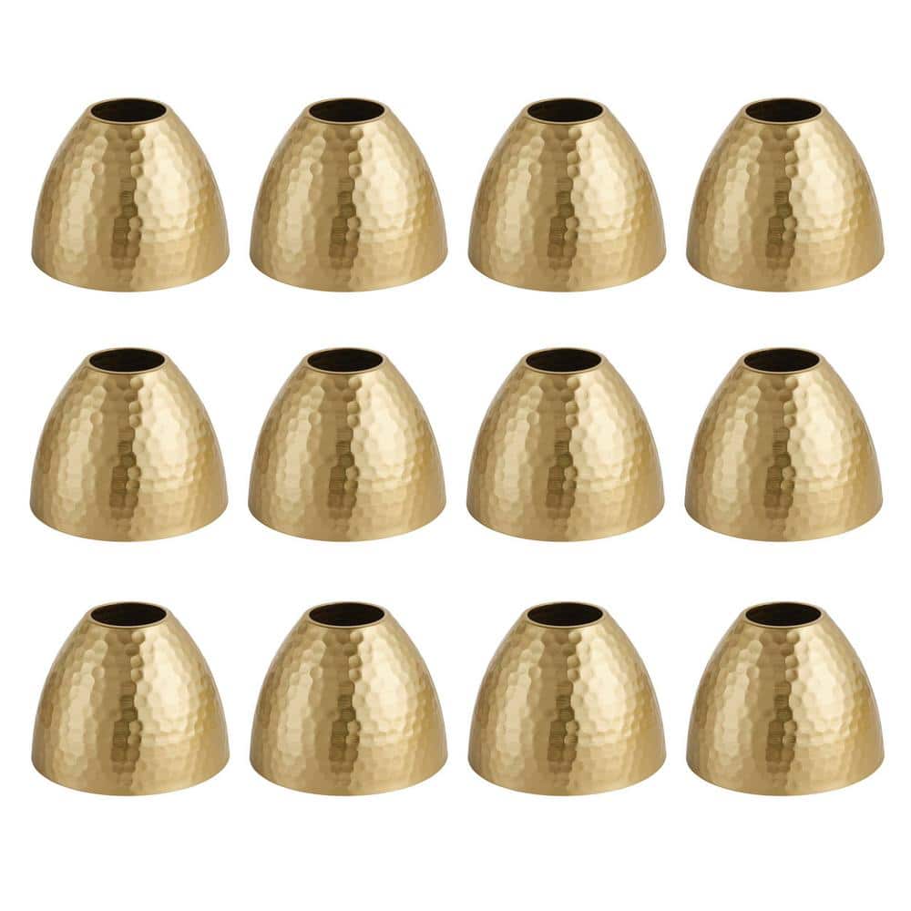 Hampton Bay 3.5 in. Gold Metal Light Bulb Shade for Outdoor String ...