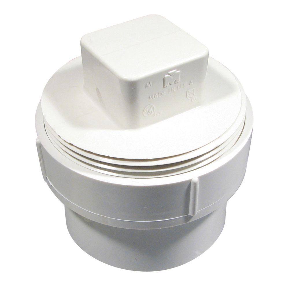 Mueller Streamline 3 in. PVC DWV Hub Cleanout Coupling with Threaded ...