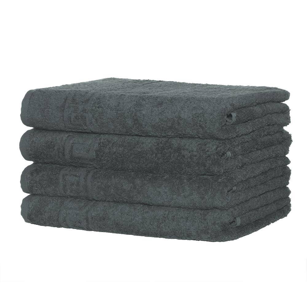 CONTEXT Gray Greek Key Cotton Kitchen Towel Set (Set of 4) TWL-GRAY-H4 ...