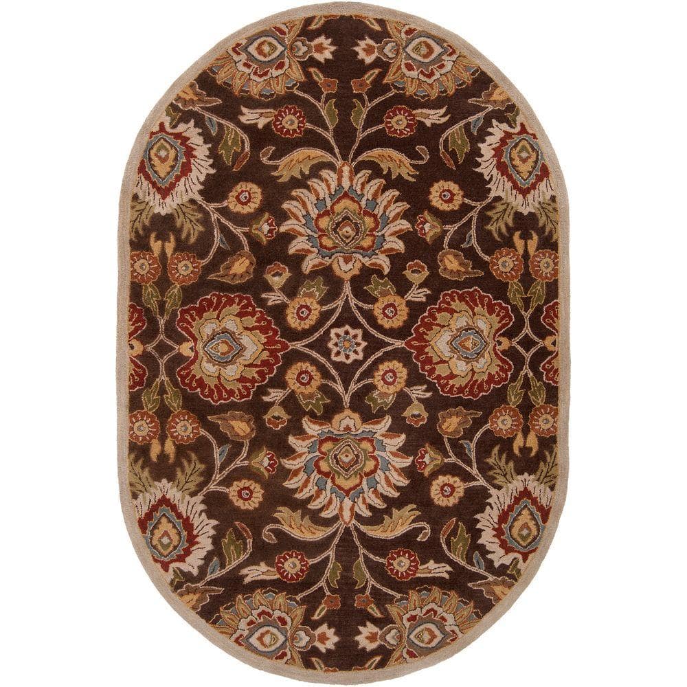Livabliss Artes Chocolate 6 ft. x 9 ft. Oval Area Rug Artes-69OV - The ...