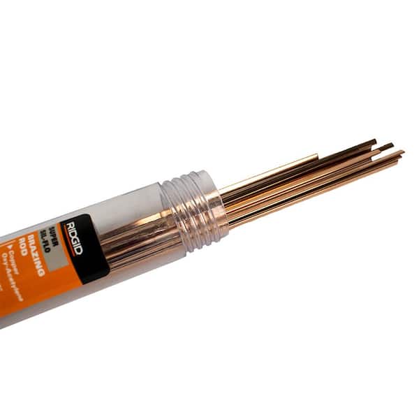 RIDGID 1/8 in. x 18 in. 10 Rods SIL PHOS Copper Brazing Rods (Welding ...