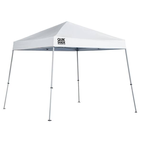 Quik Shade WE81 12 x 12 ft. White Slant Leg Canopy-167514DS - The Home ...