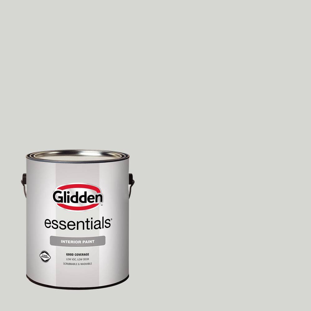 Glidden Essentials 1 gal. PPG1010-2 Fog Flat Interior Paint PPG1010-2E ...