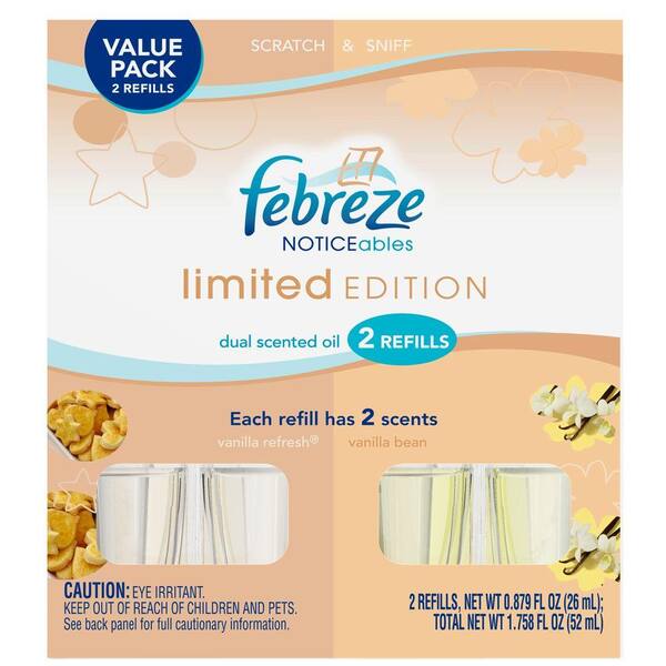 Febreze Noticeables 1-3/4 oz. Vanilla Holiday Refills (2-Pack ...