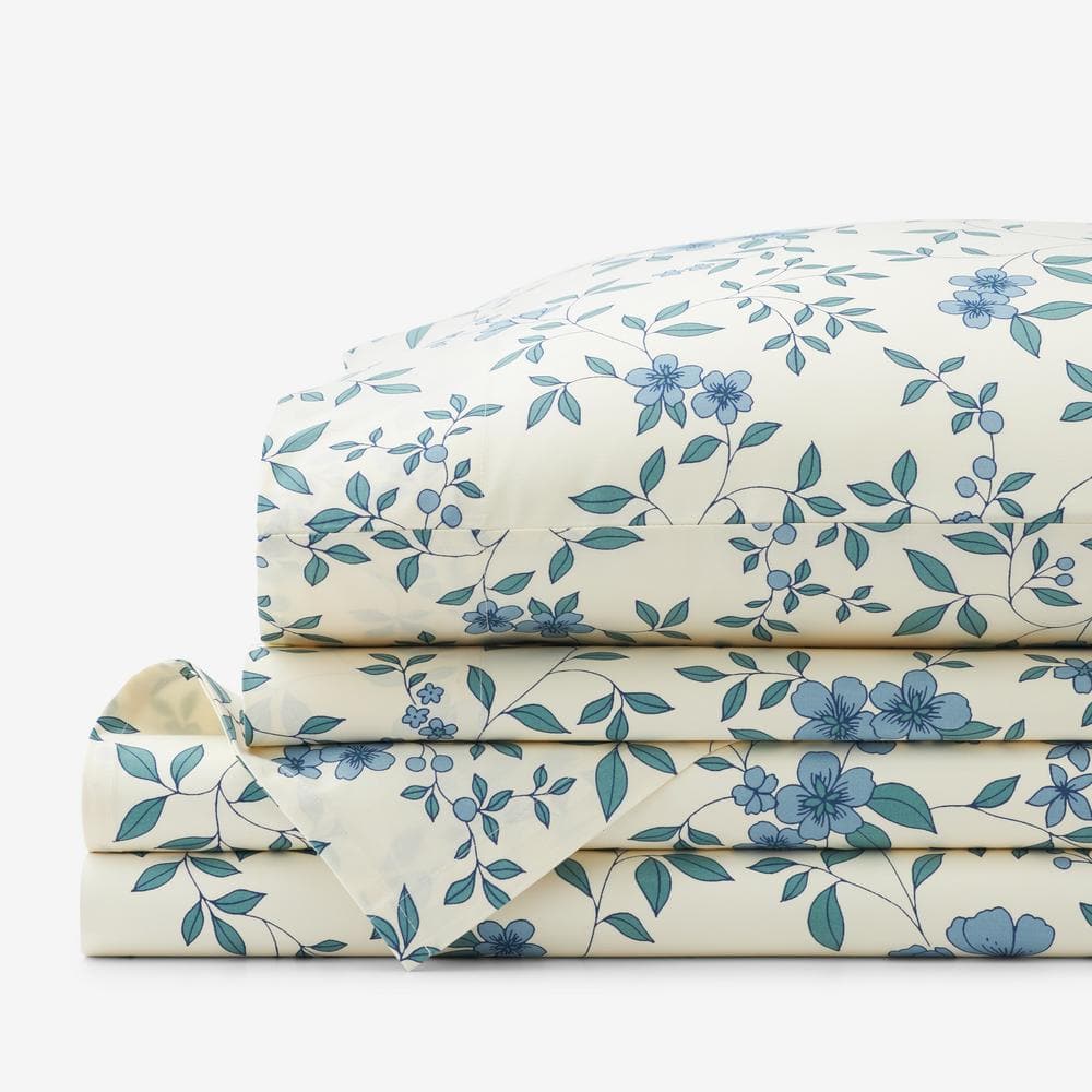 The Company Store Company Cotton Remi Ditsy Floral Blue Cotton Percale ...
