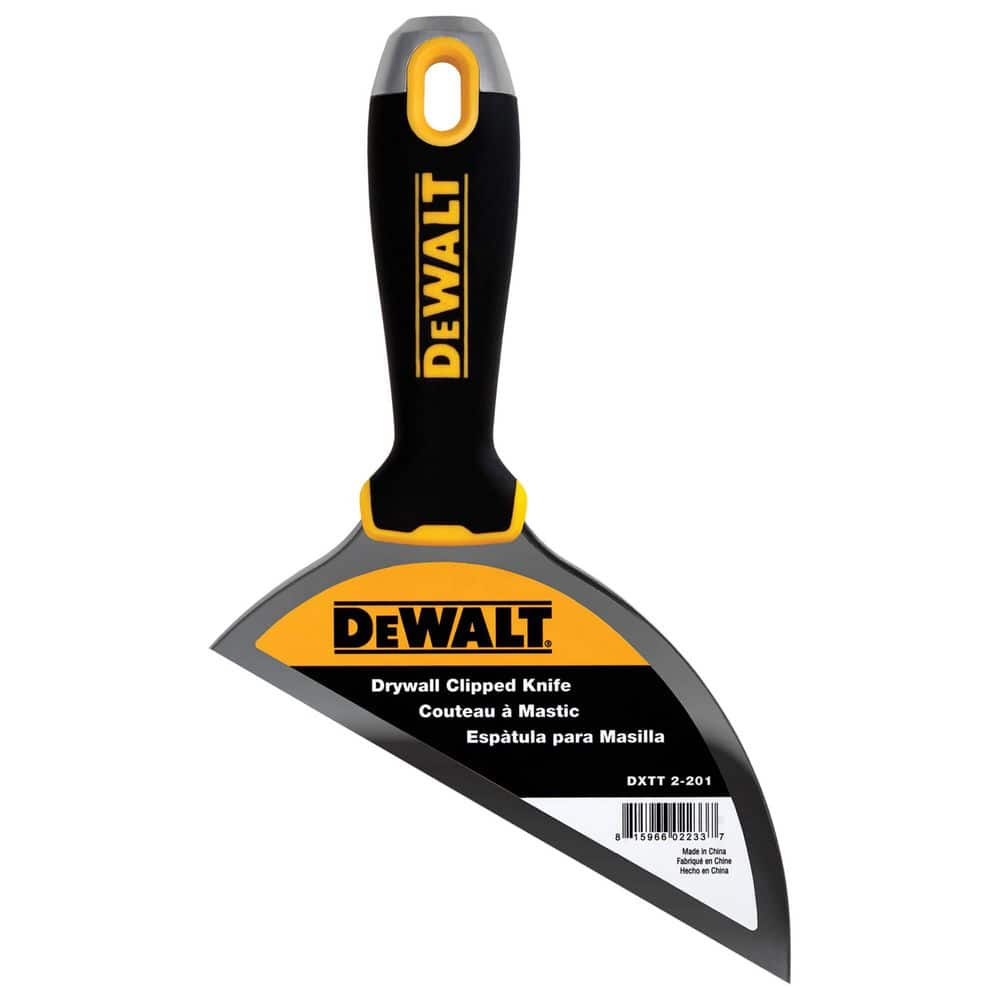 DEWALT 6 in. Stainless Steel Clipped Knife with Soft Grip Handle DXTT-2 ...
